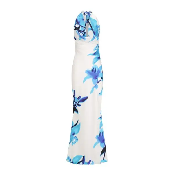 STUDIO LEXI Blue / White Amalia Dress Print - Blue/white