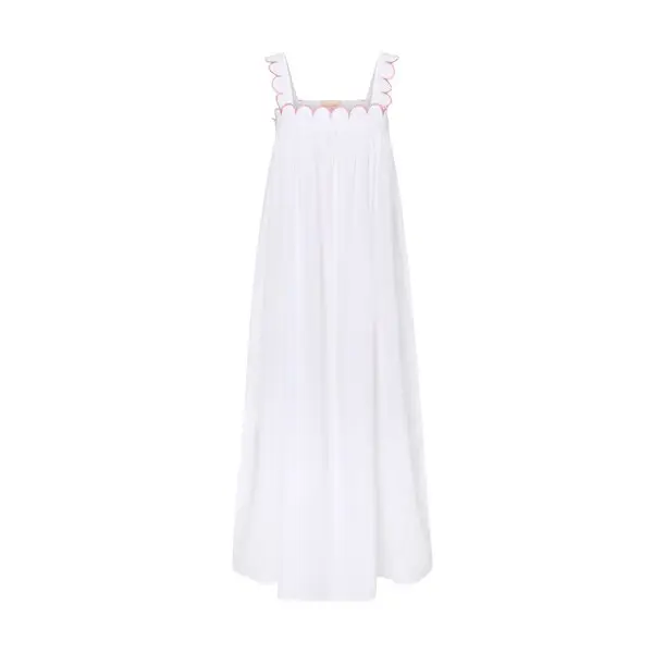 LOVE LETTERS X White / Pink White Babydoll Long Nightie