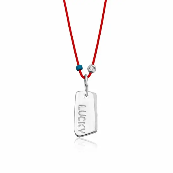 THE PHEIA Red String Lucky Necklace - Silver