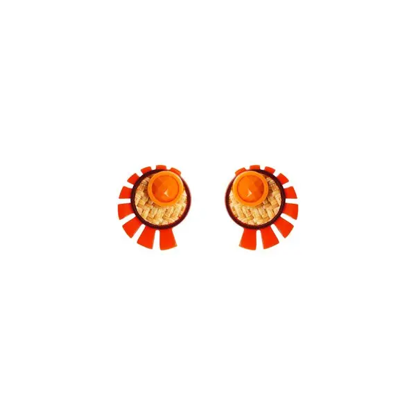 GISSA BICALHO Acrylic Handmade Earring Sun Light - Orange