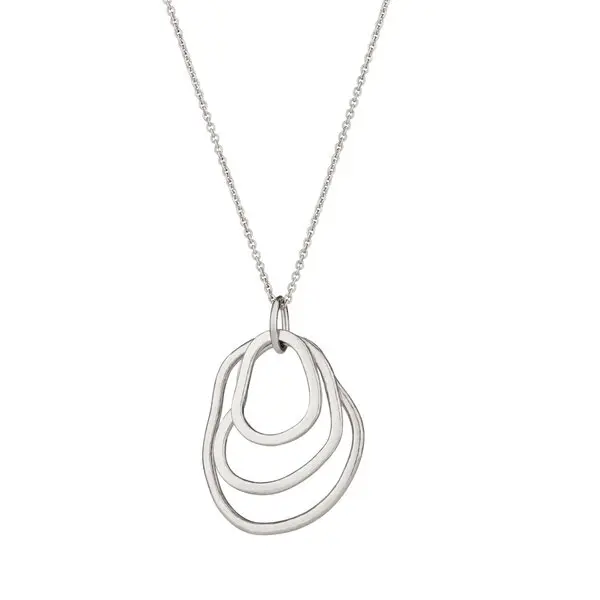 POSH TOTTY DESIGNS Sterling Fine Organic Family Necklace - Silver