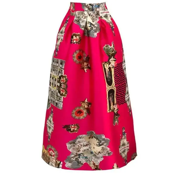 MAXJENNY Evening Skirt Sicily Hot Pink - Red