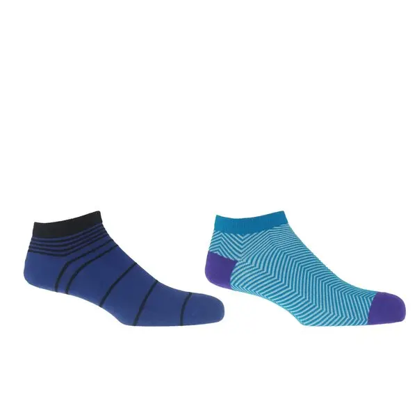 PEPER HAROW - MADE IN ENGLAND Retro Royal Navy & Lux Taylor Marine Trainer Socks Bundle - Blue