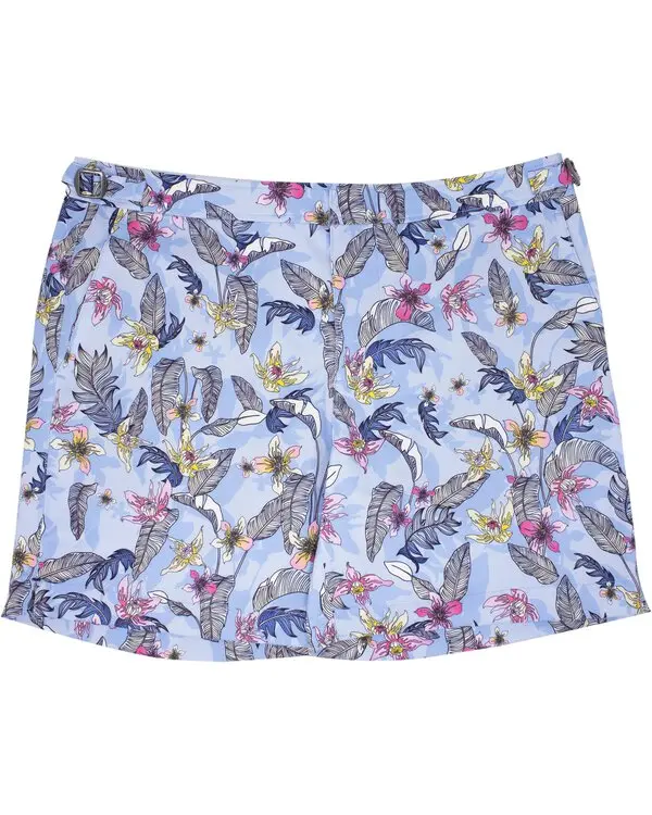 LORDS OF HARLECH Pool Falling Flowers Swim Short - Blue