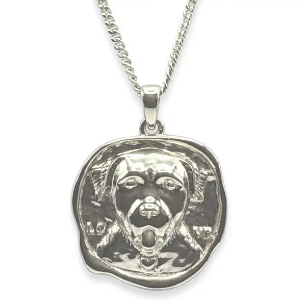 FRENVYRN Lars Dog Coin Necklace, Sterling - Silver