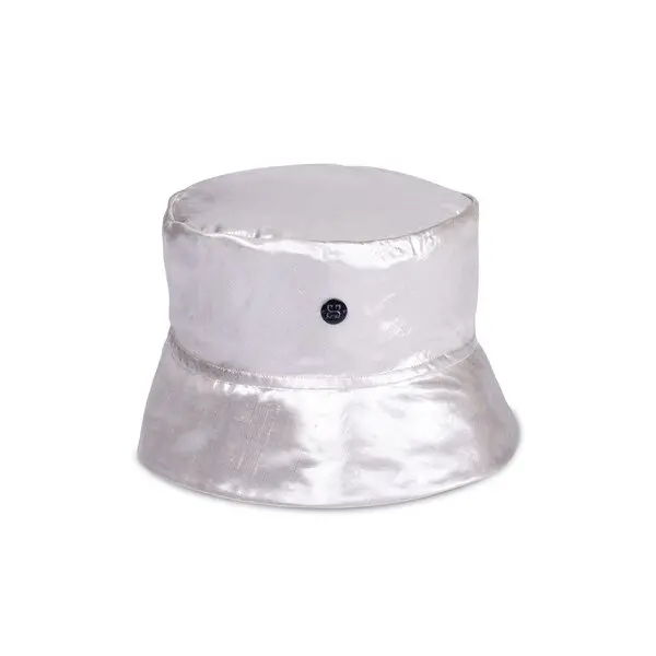SIBI HATS Lisa Silk Bucket Hat - Silver