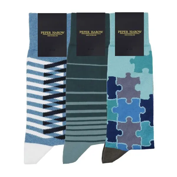 PEPER HAROW - MADE IN ENGLAND S Socks Bundle - Blue