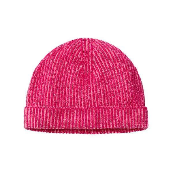 SALTS CASHMERE Knitted Fisher Rib Beanie Hot & Soft - Pink