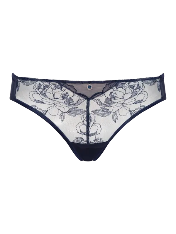 BONBON LINGERIE Coco Heart Thong - Blue