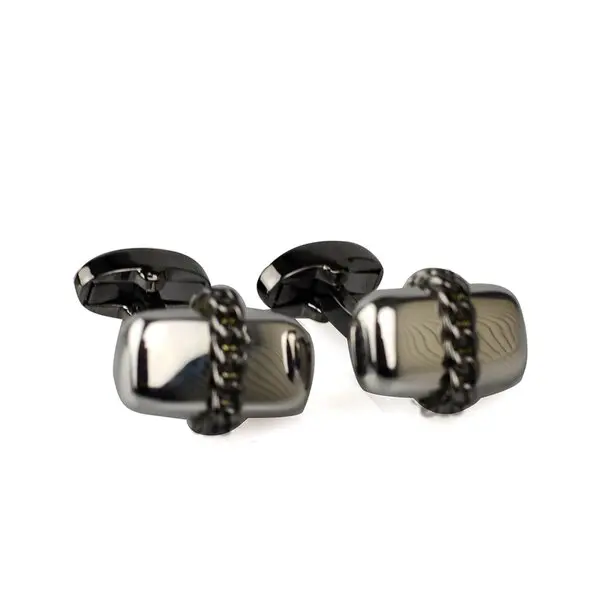 DAVID WEJ Chained Capsule Cufflinks - Silver