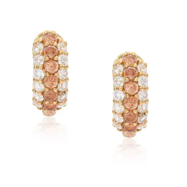 PREETI SANDHU Neutrals Summer Sparkle Huggies Sunstone - Gold
