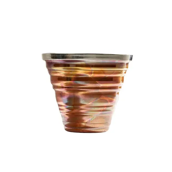ANATOLIACRAFT Rainbow Patina Solid Copper Tumbler - Brown