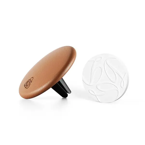 SEREE Sage Camel Lambskin Car Diffuser & Insert - Brown