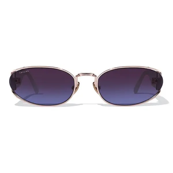 COSSINO Monaco Bisou Oval Sunglasses - White/purple