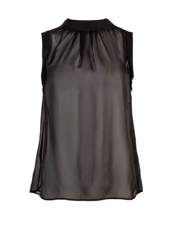 HELENE GALWAS Benice Sleeveless Silk Blouse - Black