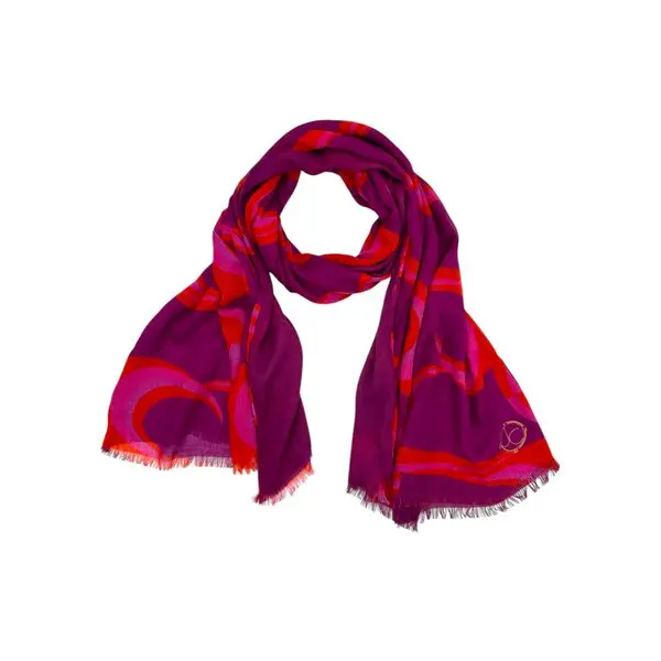 JULIA CLANCEY Jcjc Claret Modal Reversible Scarf - Red