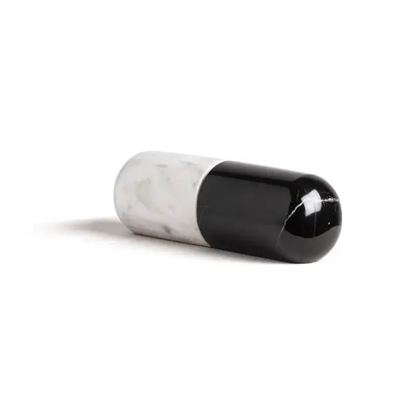 And Jacob Pill Marble Sculpture & Black - White