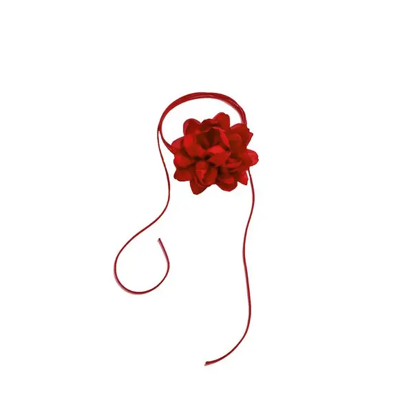 CHANEL JOAN ELKAYAM Bright Flower Choker Necklace - Red