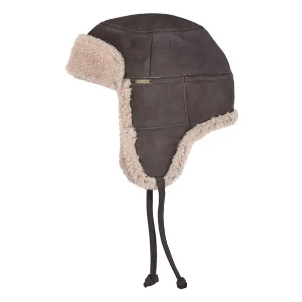OWEN BARRY Sheepskin Trapper Kimbo Cream Garth - Brown