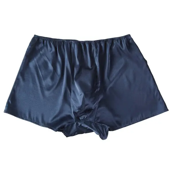 SOFT STROKES SILK Navy Pure Mulberry Silk Trunks - Blue