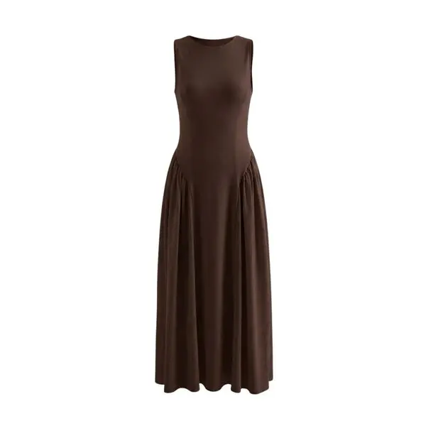 MONLICIA Elaris Viscose Bodycon Maxi Dress - Brown