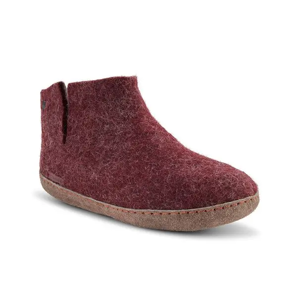 BETTERFELT Classic Boot Burgundy With Suede Sole - Red