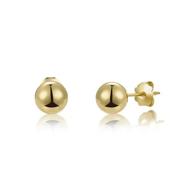 UNALOE Vermeil Sculpted Stud Earrings – Luxury Contemporary Minimal Designer Jewelry - Gold