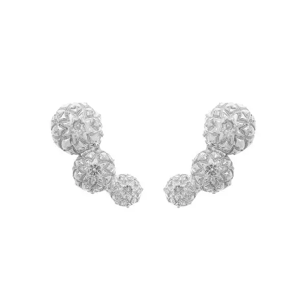 SOPHIE SIMONE DESIGNS Earrings Three Peyotes Aura - Silver