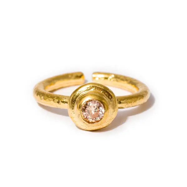 KYBELE STUDIO Neutrals Champagne Gemstone Ring - Gold