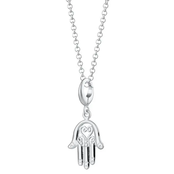 LILY CHARMED Sterling Fatima Hand Charm Necklace - Silver