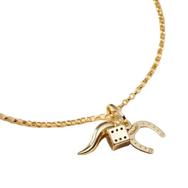 POSH TOTTY DESIGNS 9ct Lucky Charms Bracelet - Gold