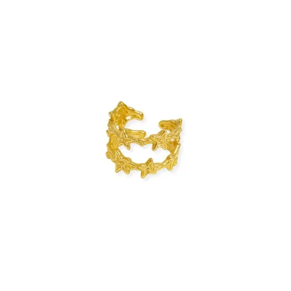 MARTINA ROZENBERG SMIRA JEWELRY Double Sterling Silver Ear Cuff - Gold