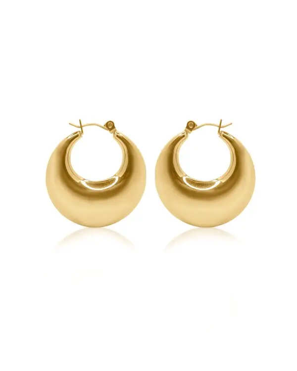 VIEA Veronica Thick Hoop Earrings - Gold