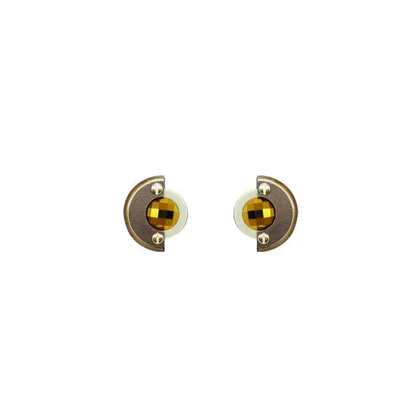 GISSA BICALHO Acrylic Handmade Earring Short Empire - Gold