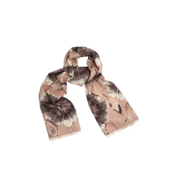 Saachi Reversible Blooming Botanical Scarf - Brown