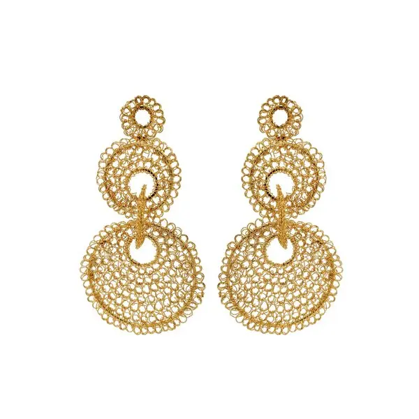 LAVISH BY TRICIA MILANEZE All Iris Handmade Crochet Earrings - Gold