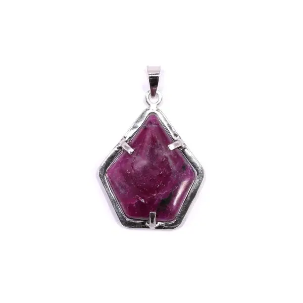 MINERALGEMS ✩ STUDIO Ruby Pendant With Sterling Silver Chain - Red