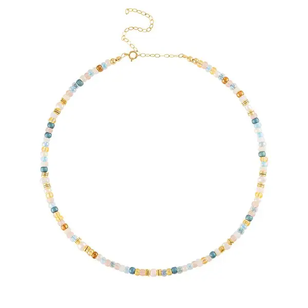 OLIVIA LE Shimmer Beaded Necklace - Blue