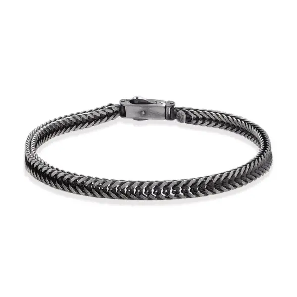 ALTAR™ ORNAMENTS CO. Volpe Bracelet Sterling Silver Gunmetal Fox Chain Bracelet – Altar - Grey