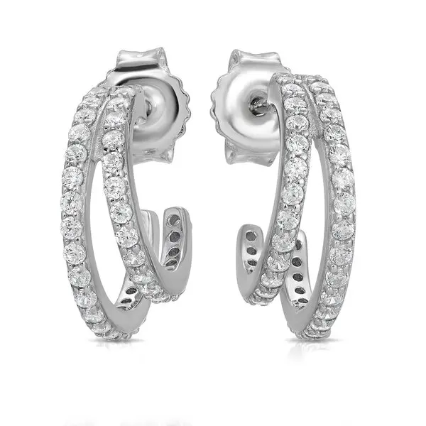 NATIVE GEM Evil Twin Huggie Earring - Silver