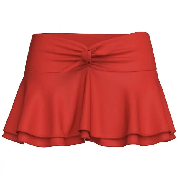 BLACKBOUGH SWIM Serina Ruffled Skort / Hot Gloss - Red
