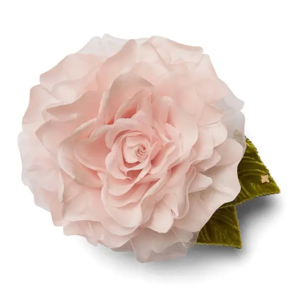 HELENA SIMON The Large Pale Rose Floral Brooch - Pink