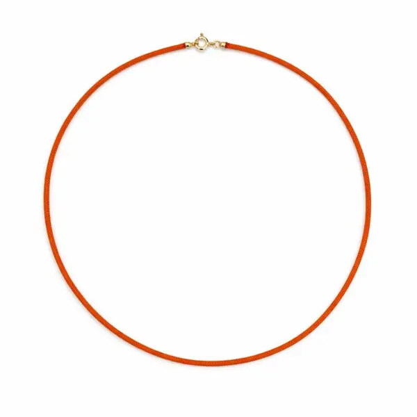 PEARL CODE Italian Cord With Gold-plated Silver Clasp - Orange
