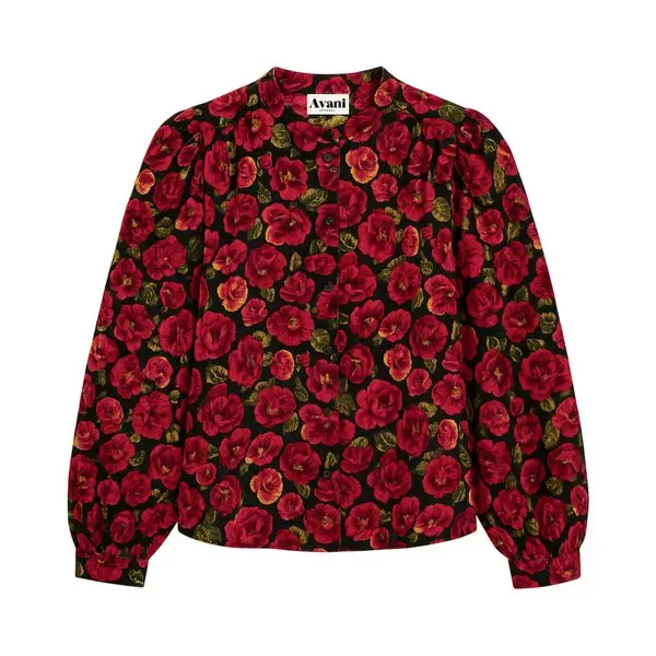 AVANI APPAREL Hortensia Blouse - Red