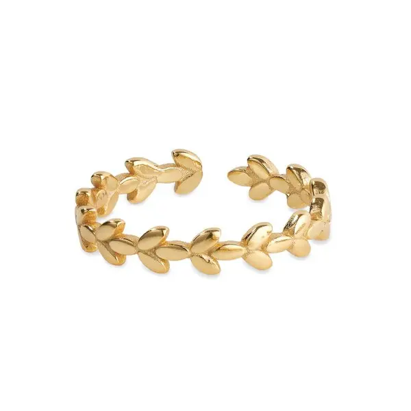 ELK & BLOOM Promise Leaf Stacking Ring - Gold
