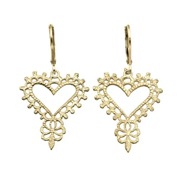 ZOË & MORGAN Heart Earrings - Gold