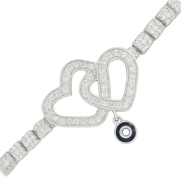 MAISON DE GALA Twin Hearts Charm Bracelet