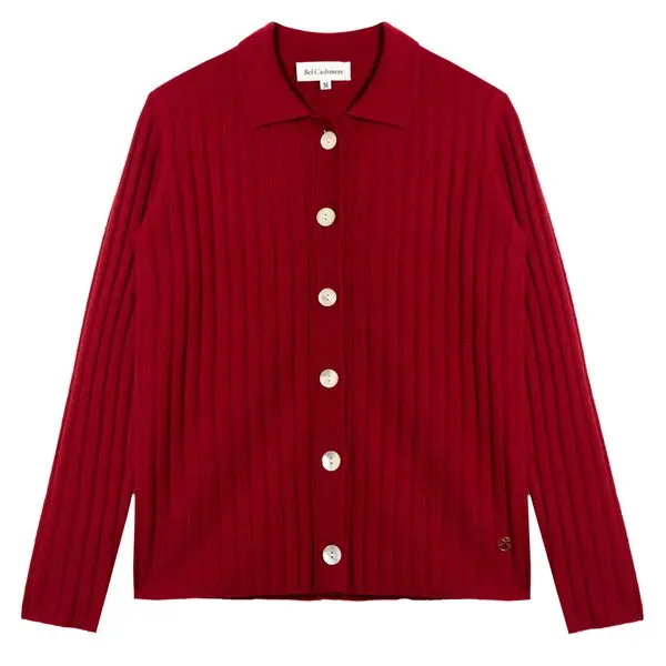 BEL CASHMERE Charlotte Cashmere Cardigan - Red