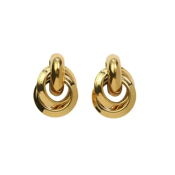 MISS CECILIA Halo Knot Earrings - Gold
