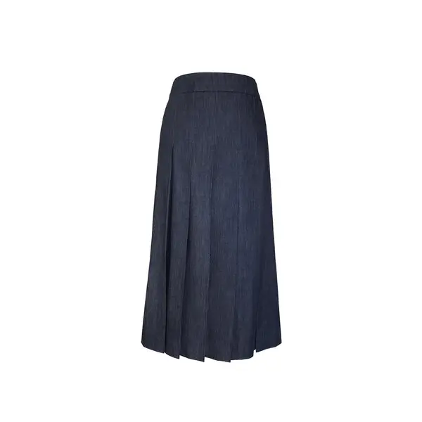 AOIFE® Knife Pleated Denim Skirt
